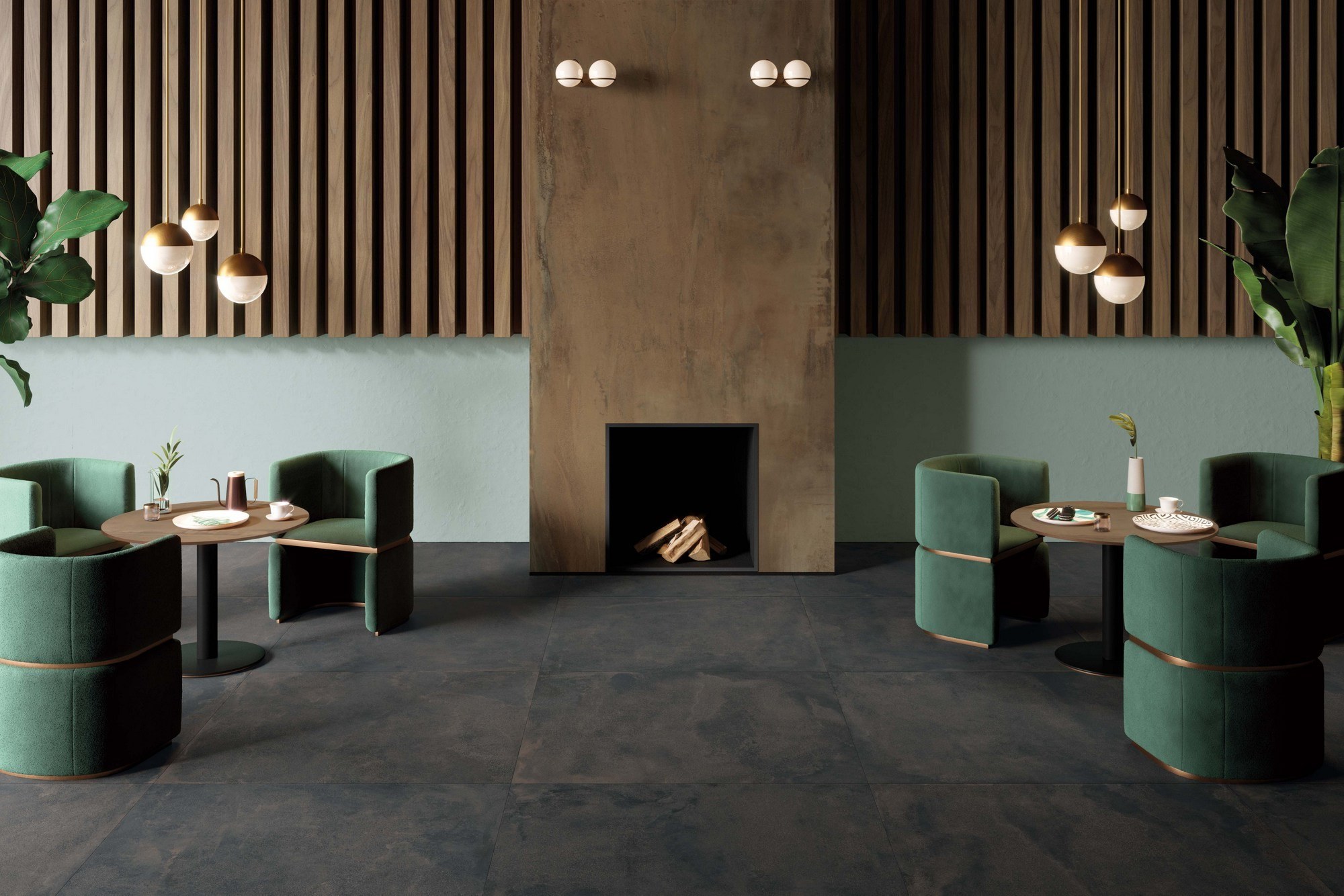 Indoor/outdoor porcelain stoneware wall/floor tiles BLEND By ABK