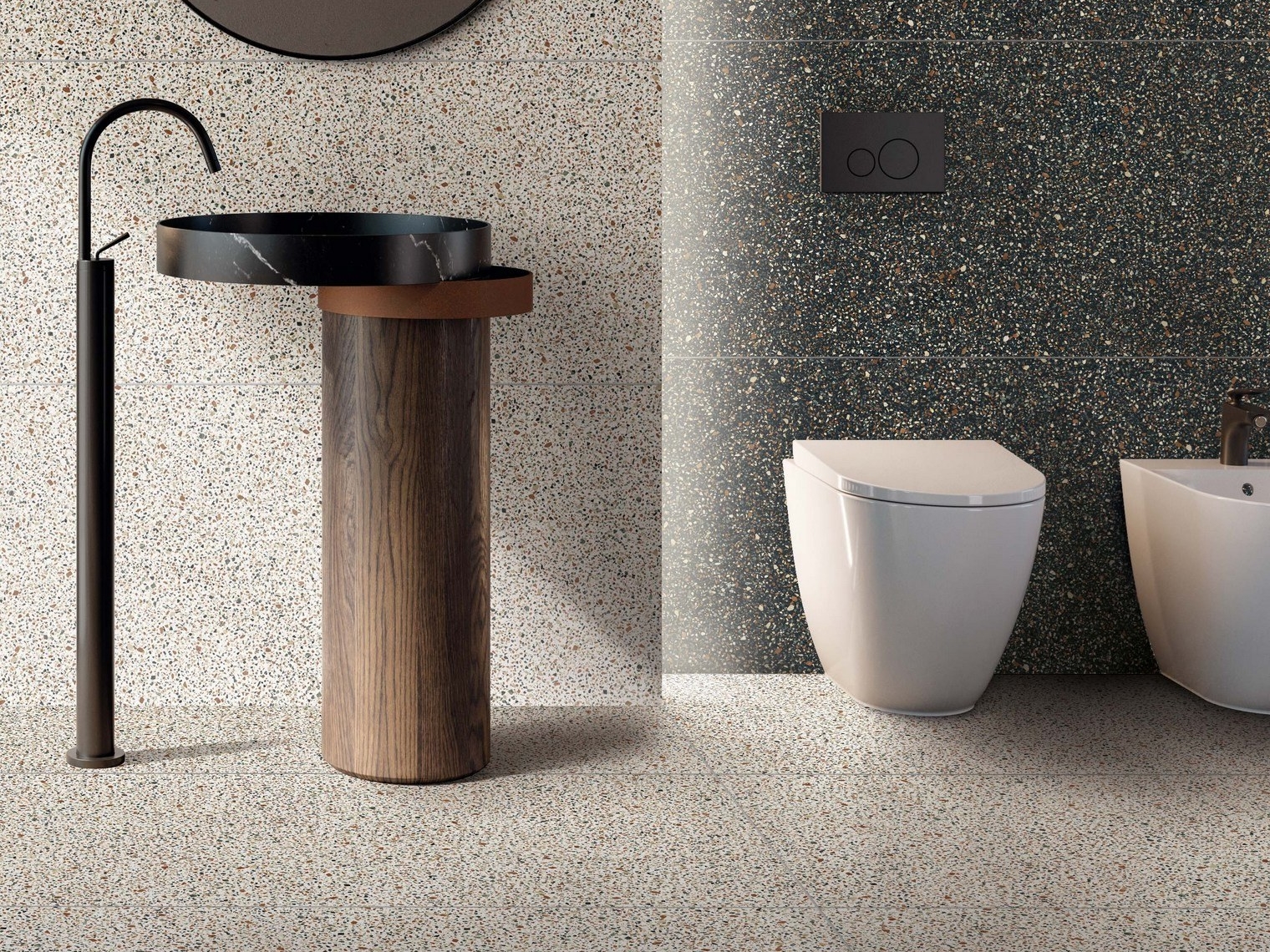 Indoor/outdoor porcelain stoneware wall/floor tiles BLEND By ABK