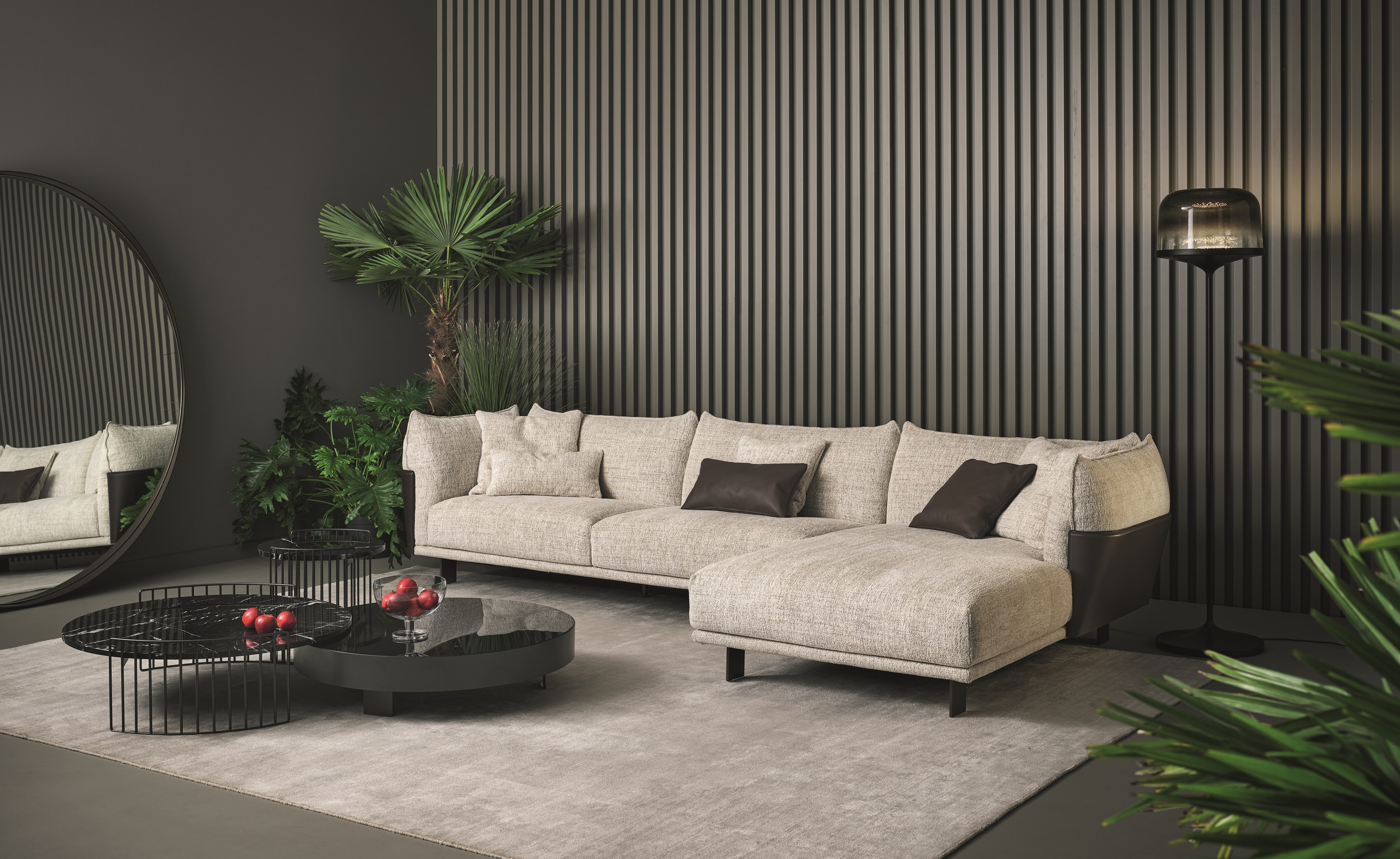 BLEND Sectional fabric sofa By Bonaldo | design Giuseppe Viganò