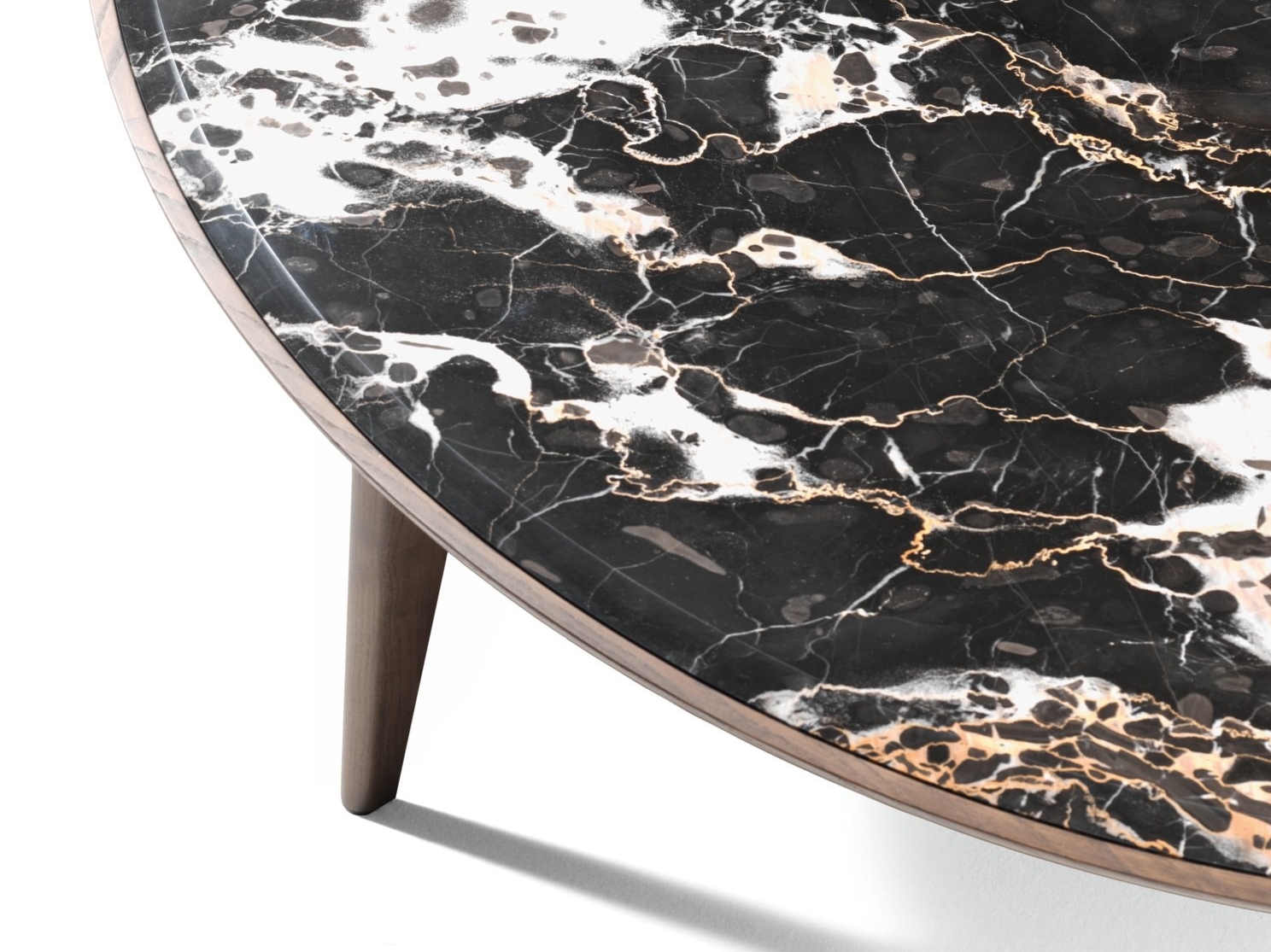 BLEND Round marble coffee table By Giorgetti | design Carlo Colombo