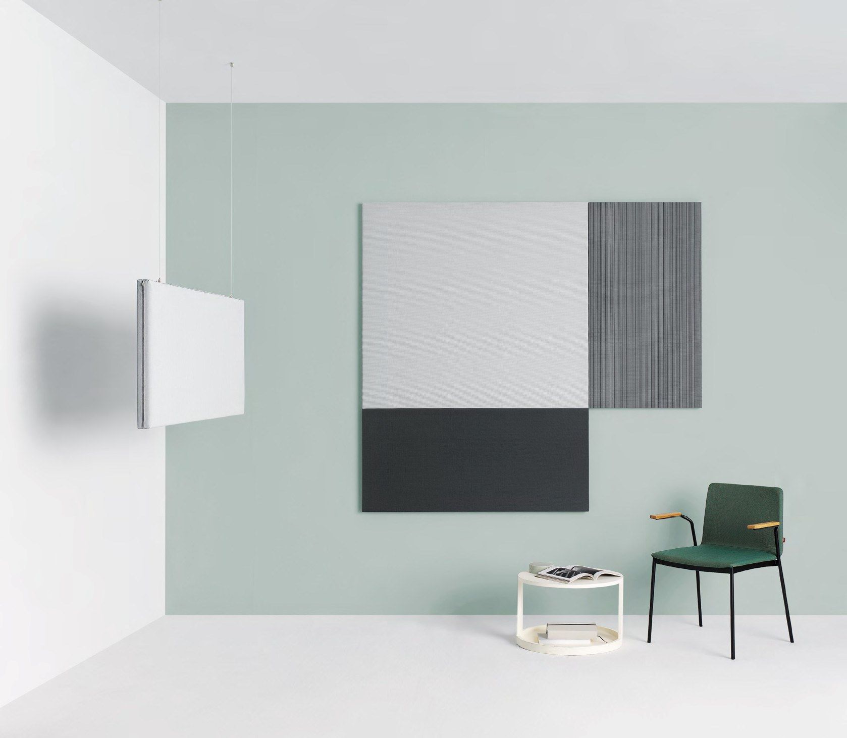 LESSEN BLOC Woven vinyl Acoustic wall panel By VERTISOL INTERNACIONAL