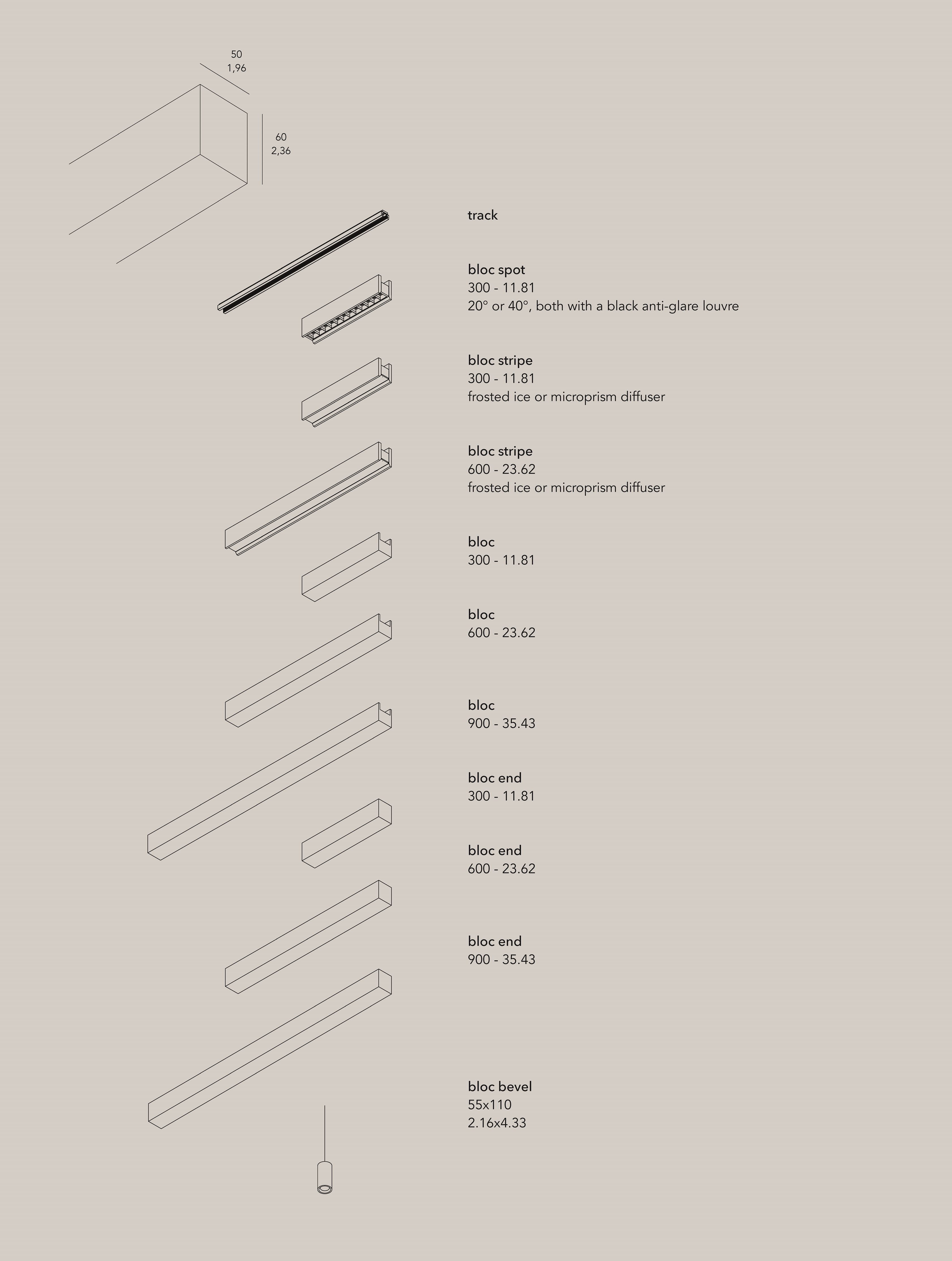 °BLOC SPOT Lighting body for track light system By Eden Design | design ...