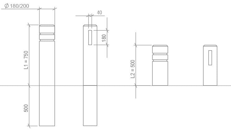 BLOCCO bollard By Timberlab