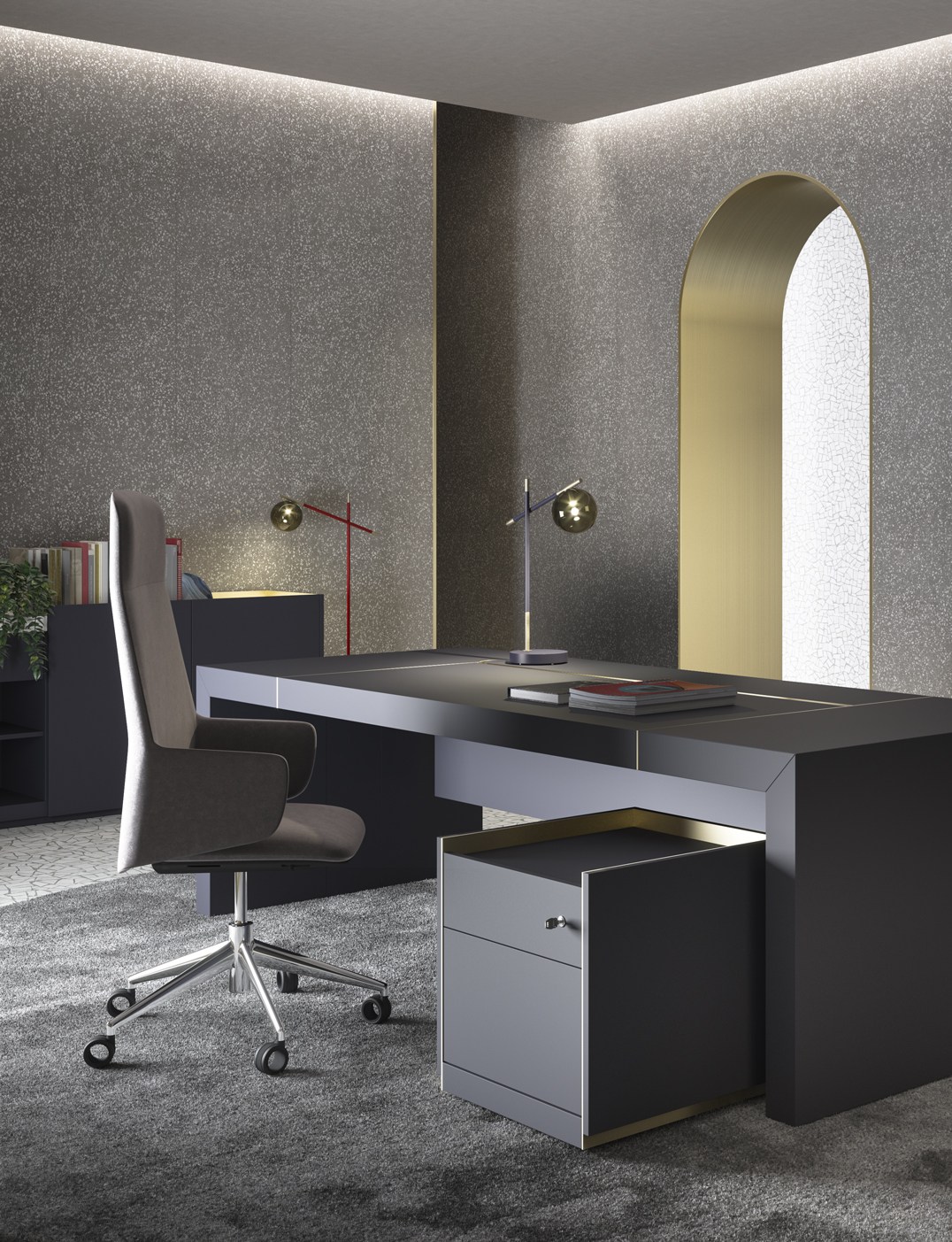 BLOCK 2.0 Wooden executive desk By PROF