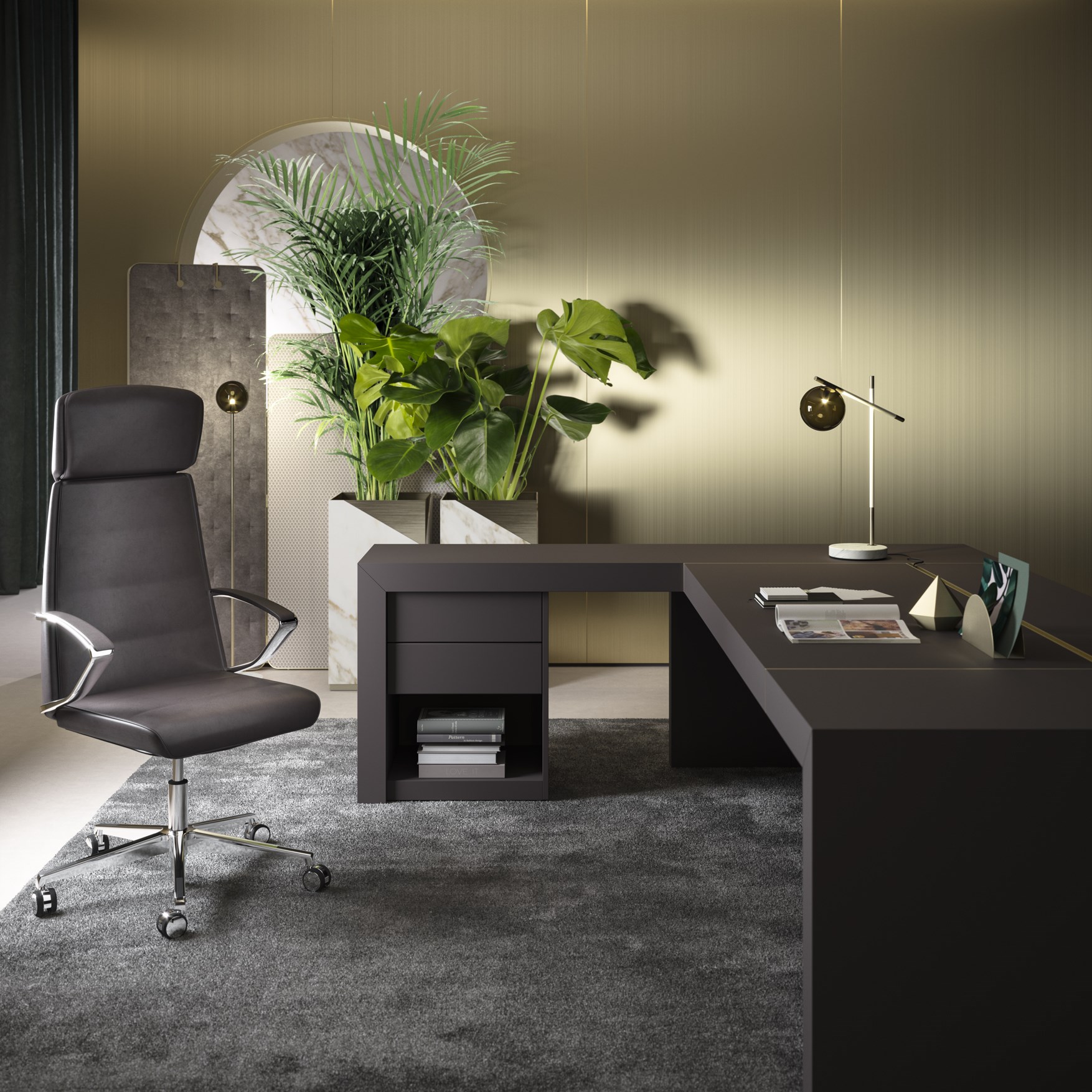 BLOCK 2.0 Wooden executive desk By PROF