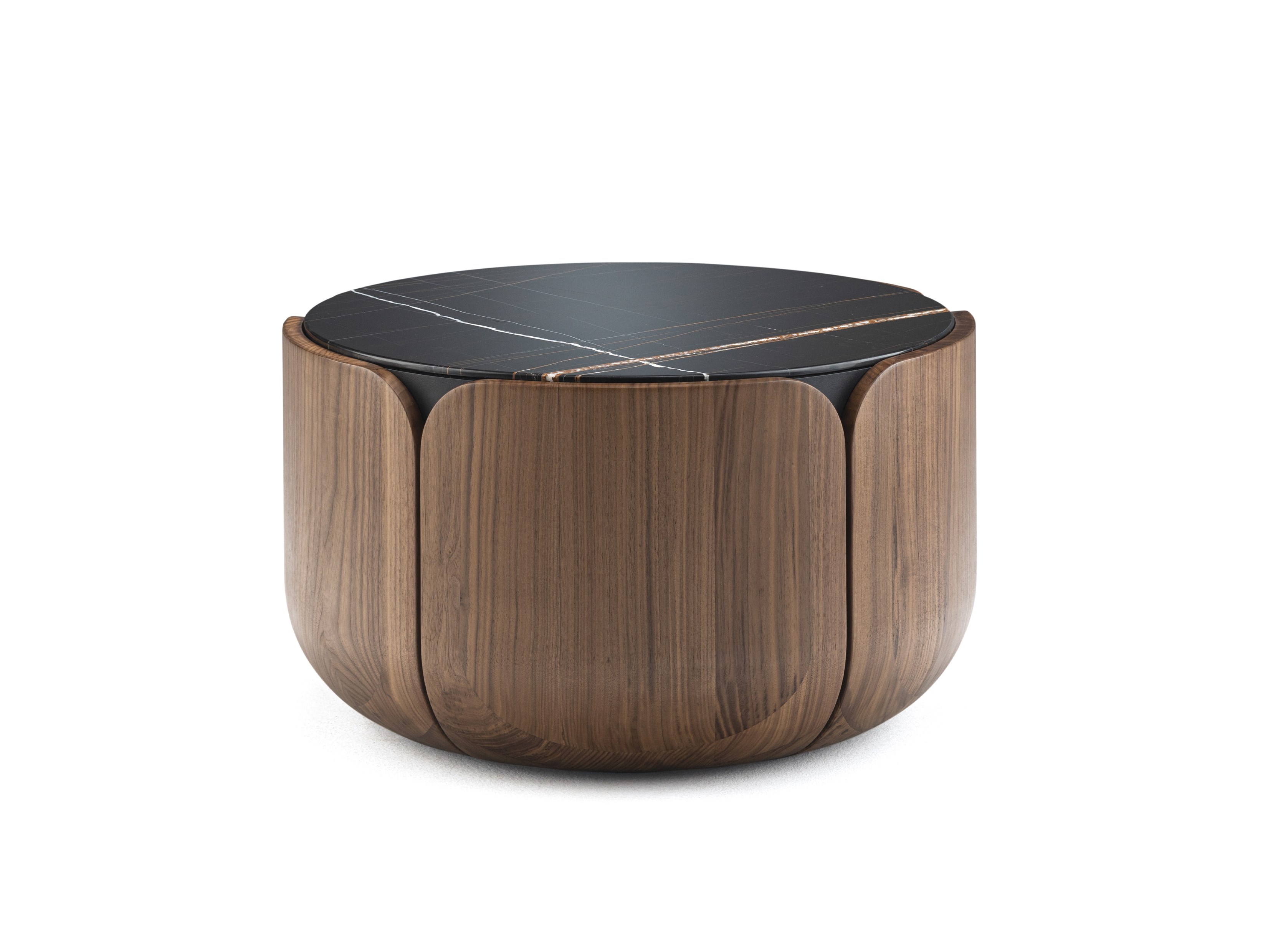 BLOOM Round coffee table in marble and solid wood By Milla & Milli ...