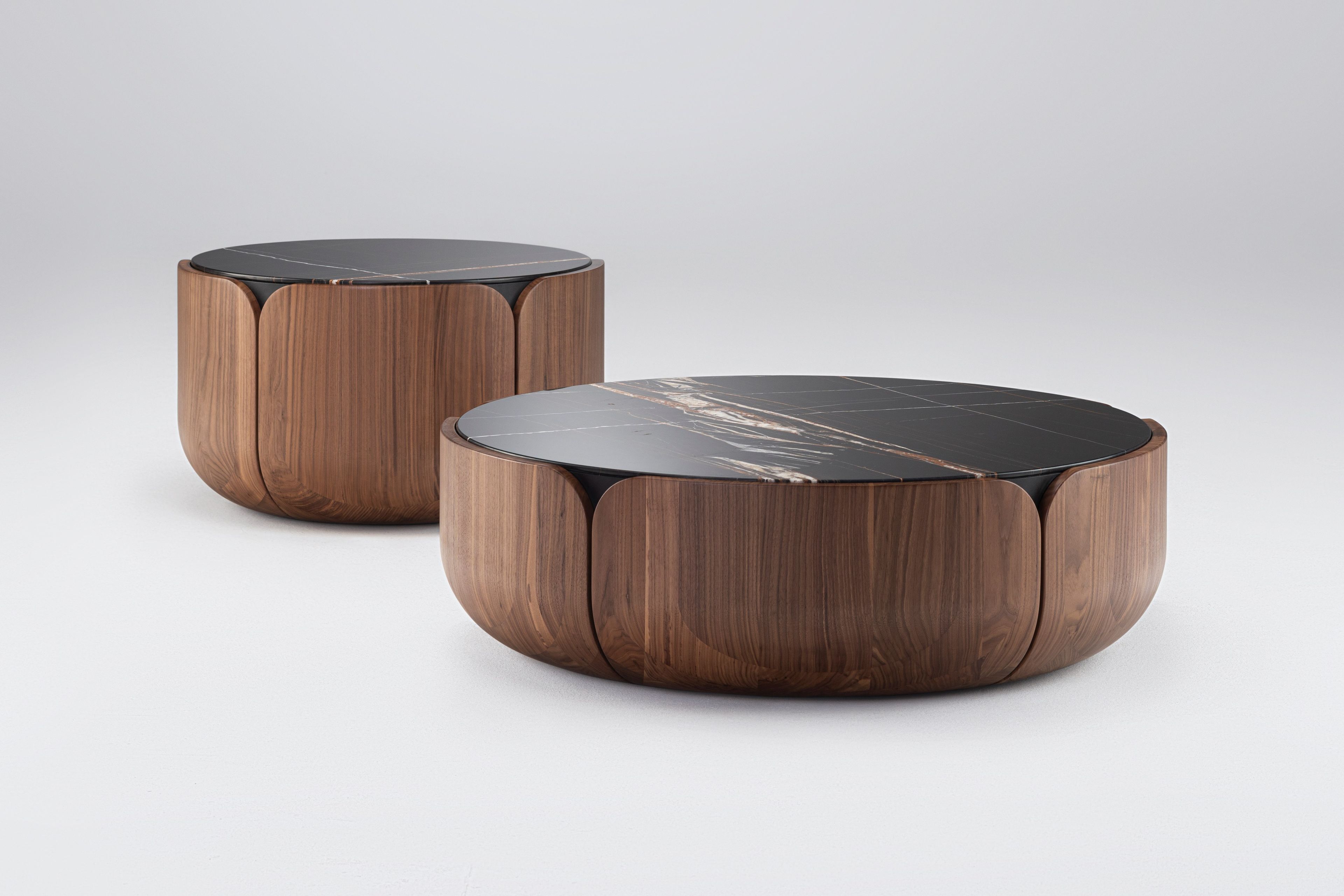 BLOOM Round coffee table in marble and solid wood By Milla & Milli ...