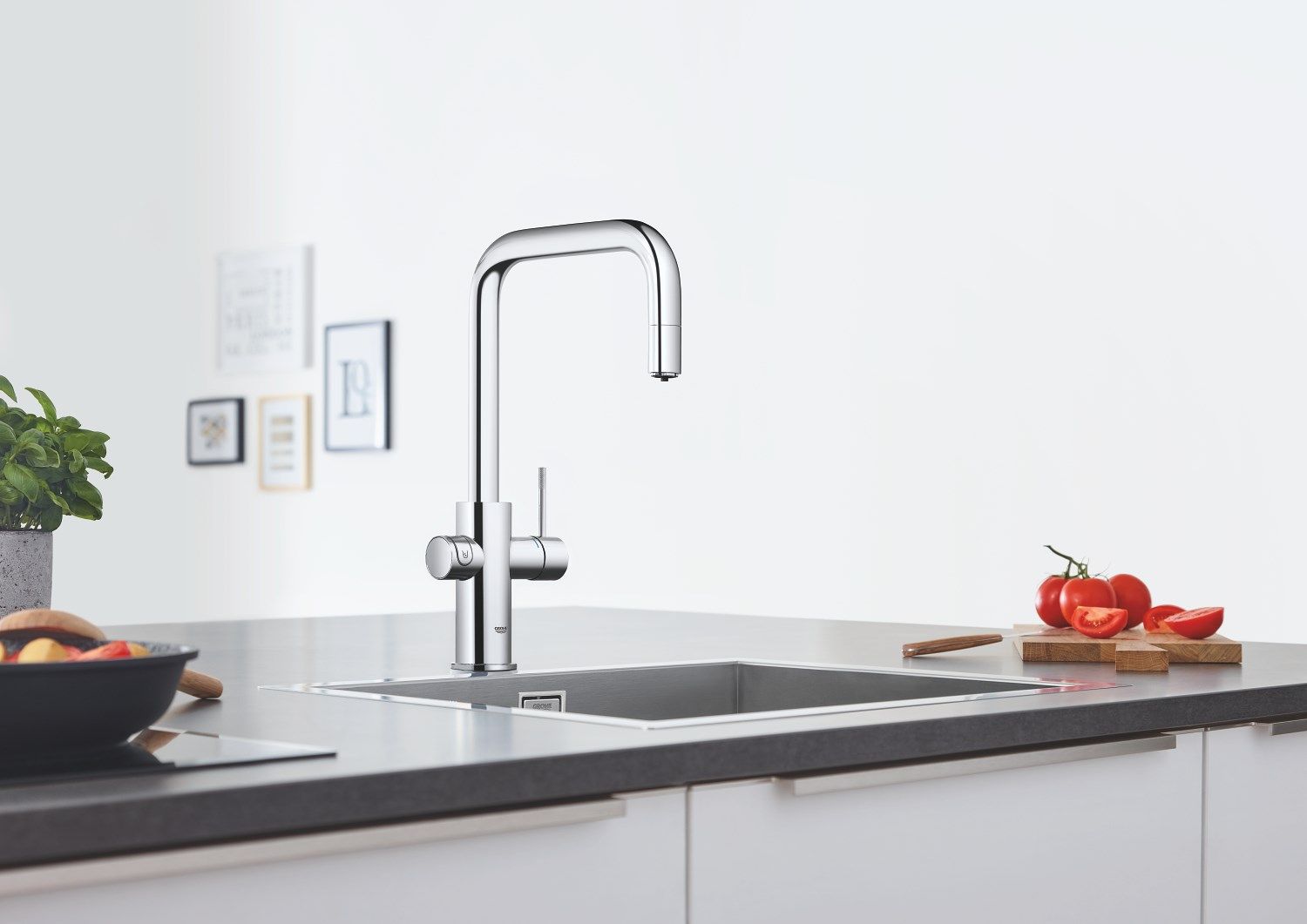 GROHE BLUE® HOME | Kitchen mixer tap with swivel spout GROHE Blue® Home ...