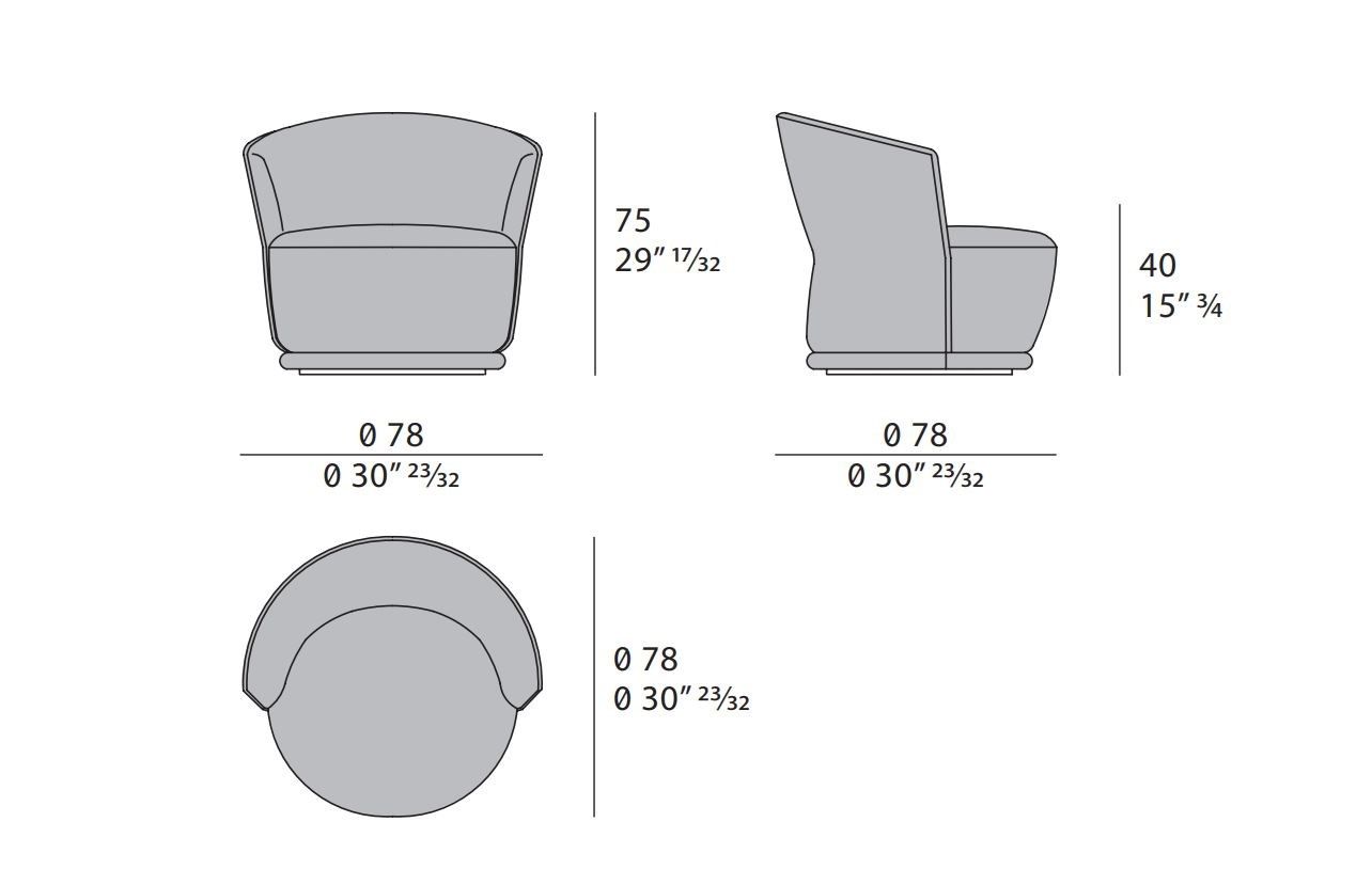 BLUES Fabric easy chair By Turri | design Giuseppe Viganò