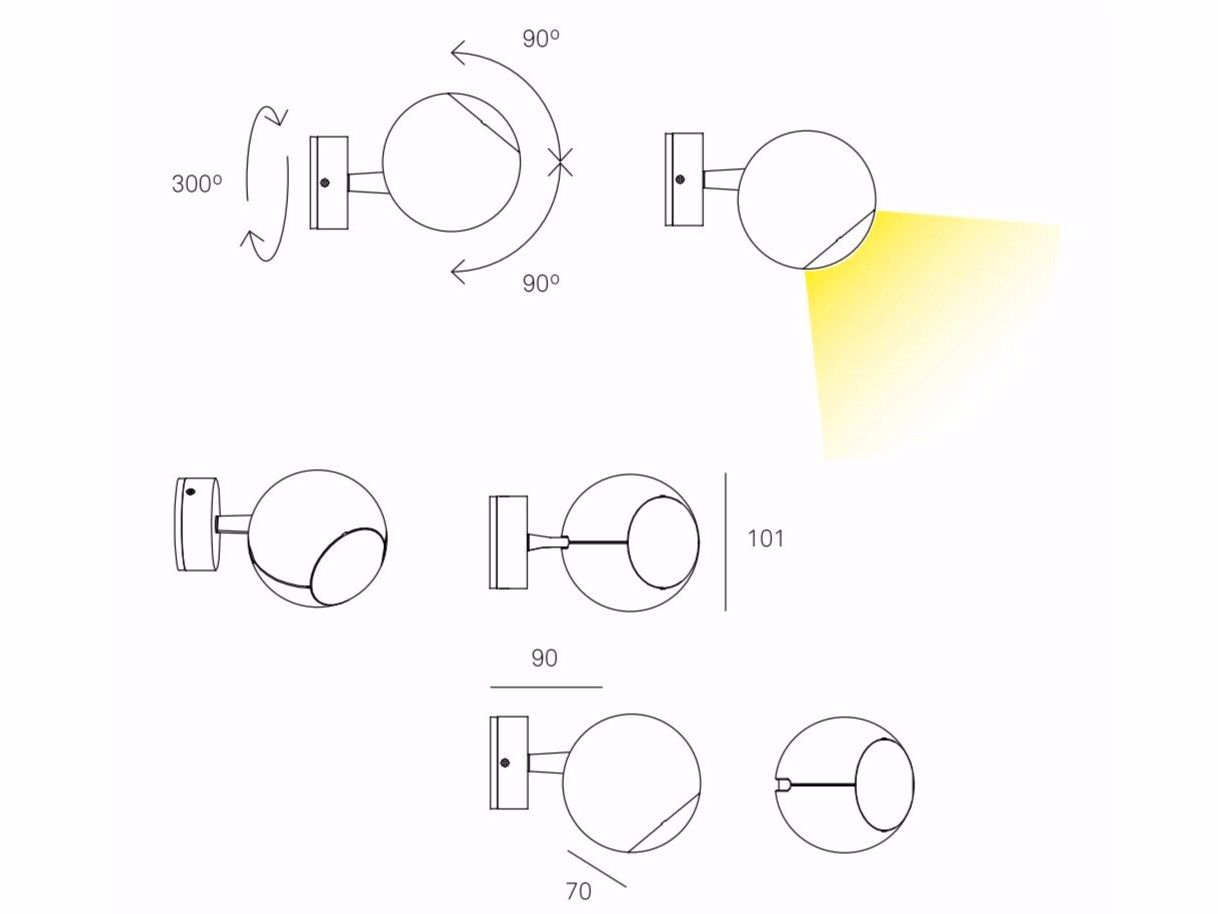 BO-LA 6546 | Faretto da parete By Milan Iluminacion