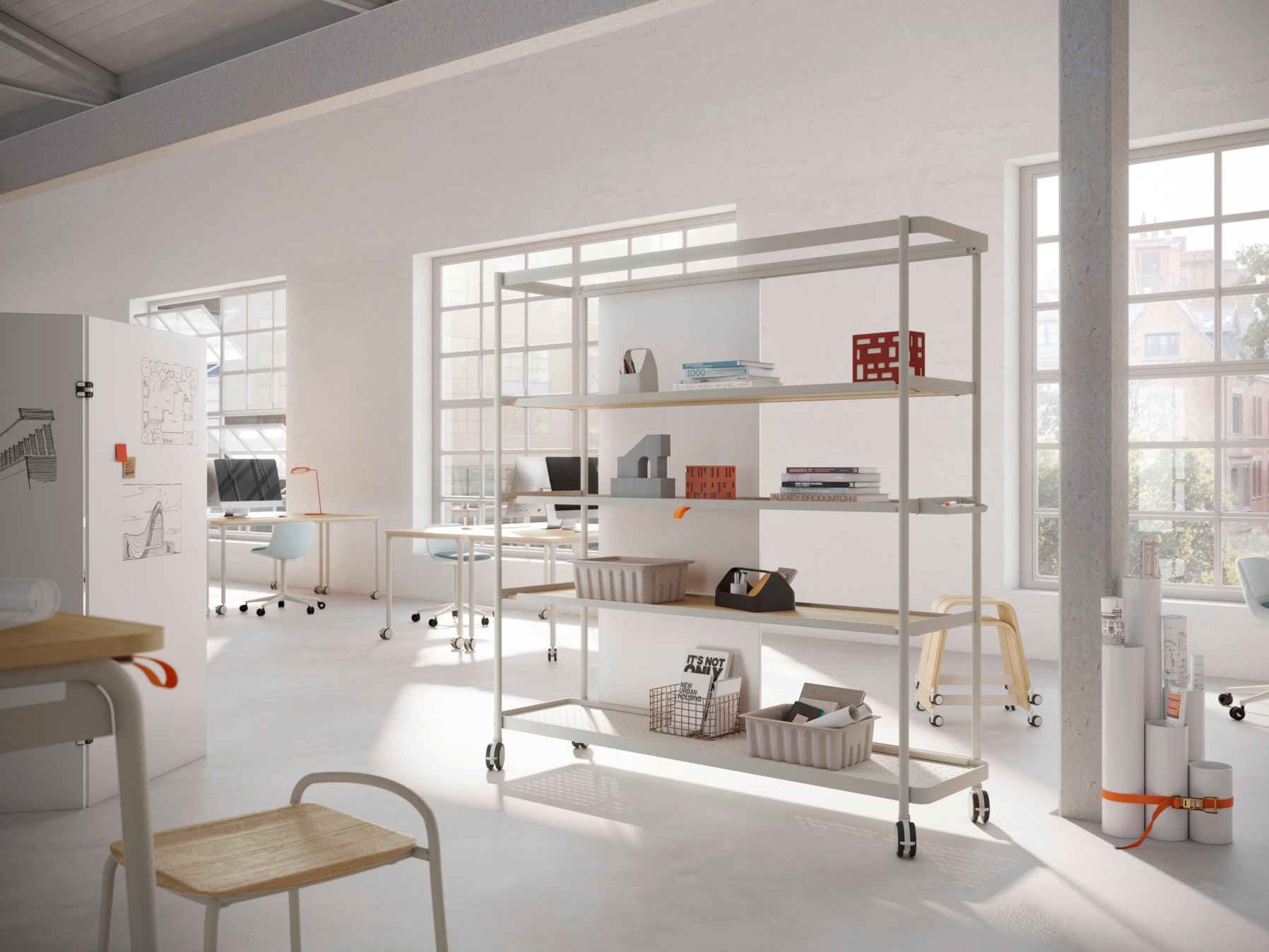 BOARDS | Office shelving with castors By Brunner design Osko+Deichmann