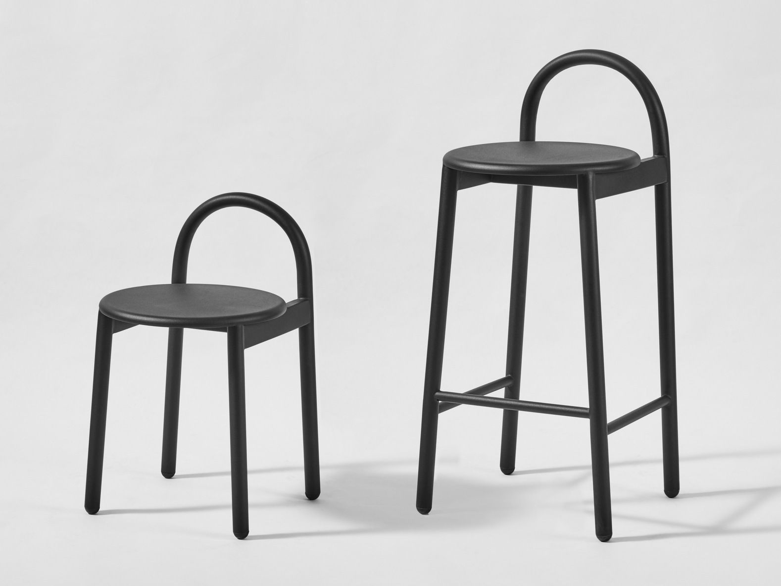 BOBBY Low powder coated steel stool By DesignByThem | design Daniel Tucker