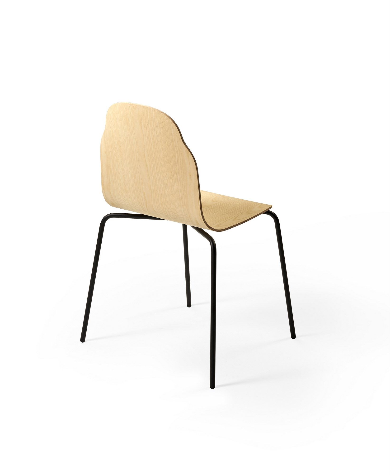 BODY Stackable wood veneer chair By Sancal | design Sylvain Willenz
