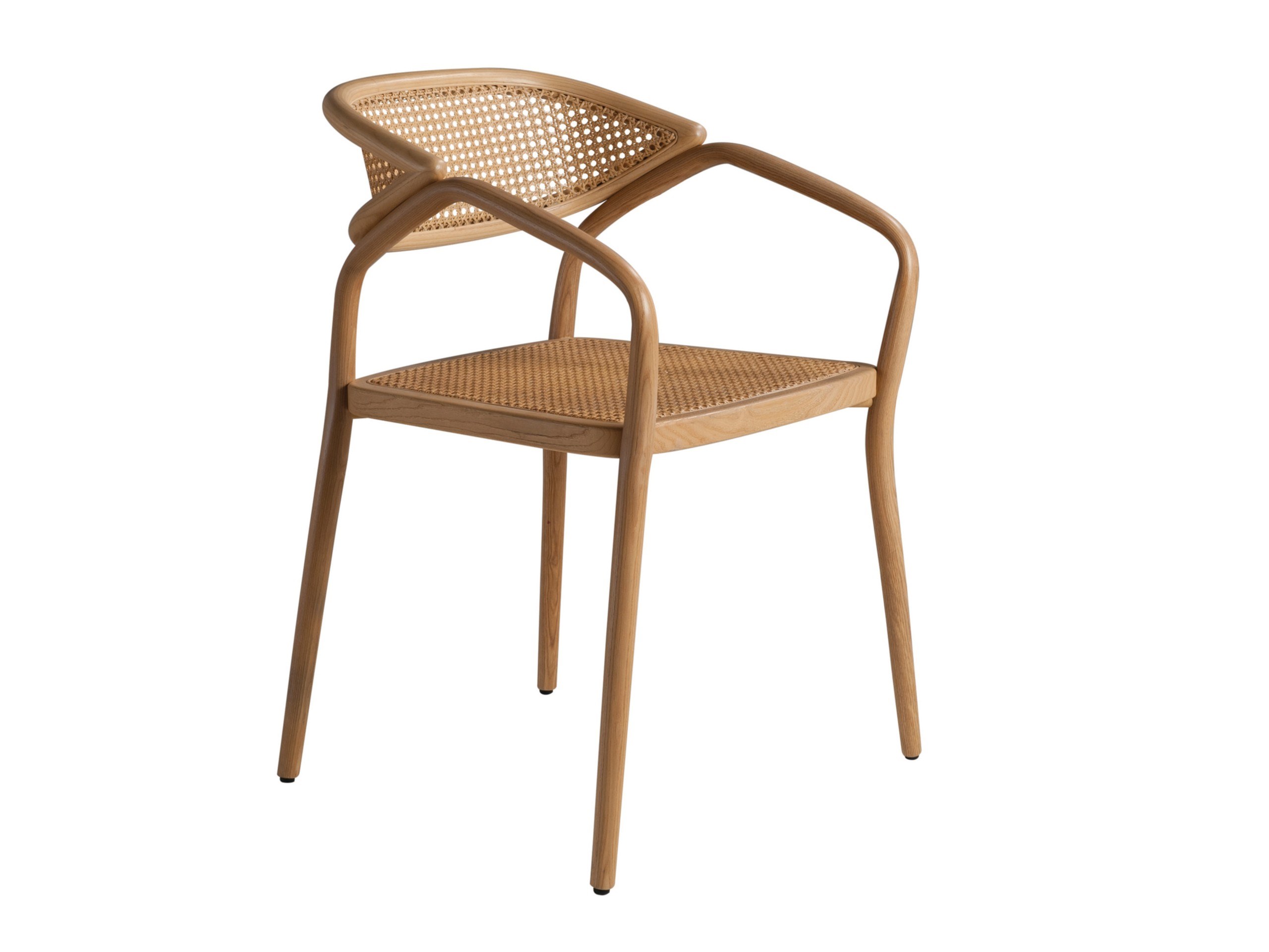 Chair with armrests in ash and Vienna straw BOHEME By Roche Bobois ...