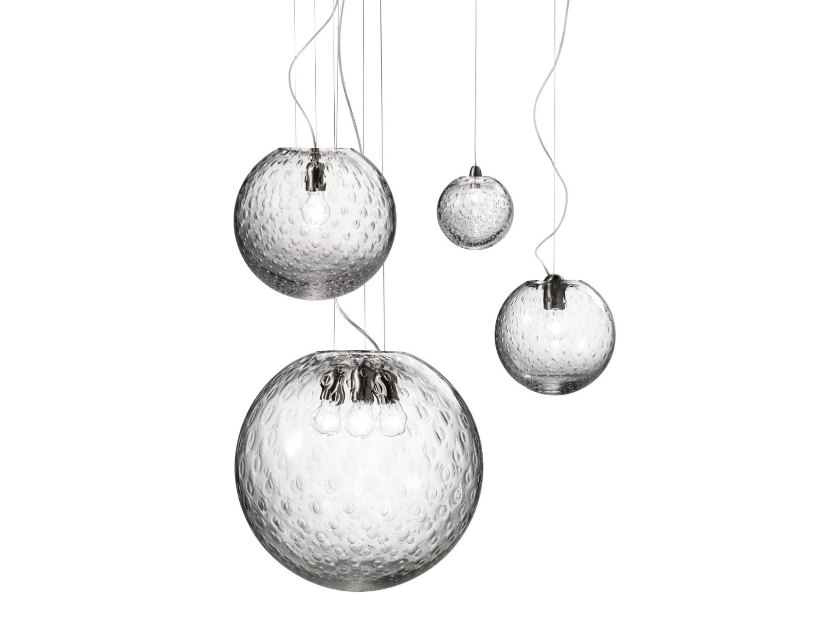 Glass pendant lamp BOLLE SP By Vetreria Vistosi design Barbara Maggiolo