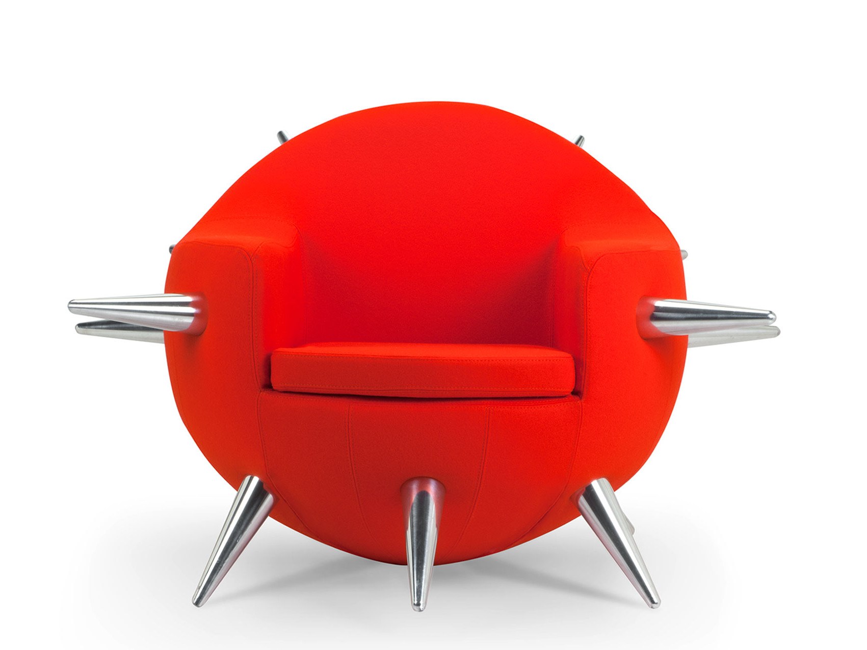 BOMB Fabric armchair with armrests By Adrenalina | design Simone Micheli