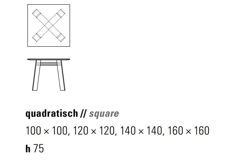 BONDT | Square table By ZEITRAUM