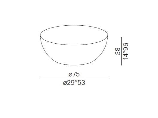 BONGO OPEN AIR Round polyurethane garden side table By Meridiani ...
