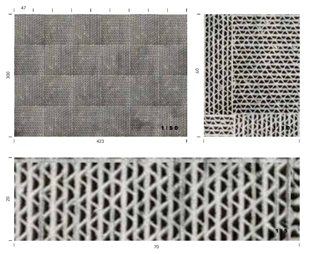 Motif geometric wallpaper BORDER Weft Collection By Texturae