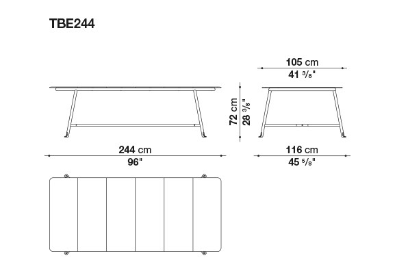 BOREA | Garden table Borea Collection By B&B Italia Outdoor design ...