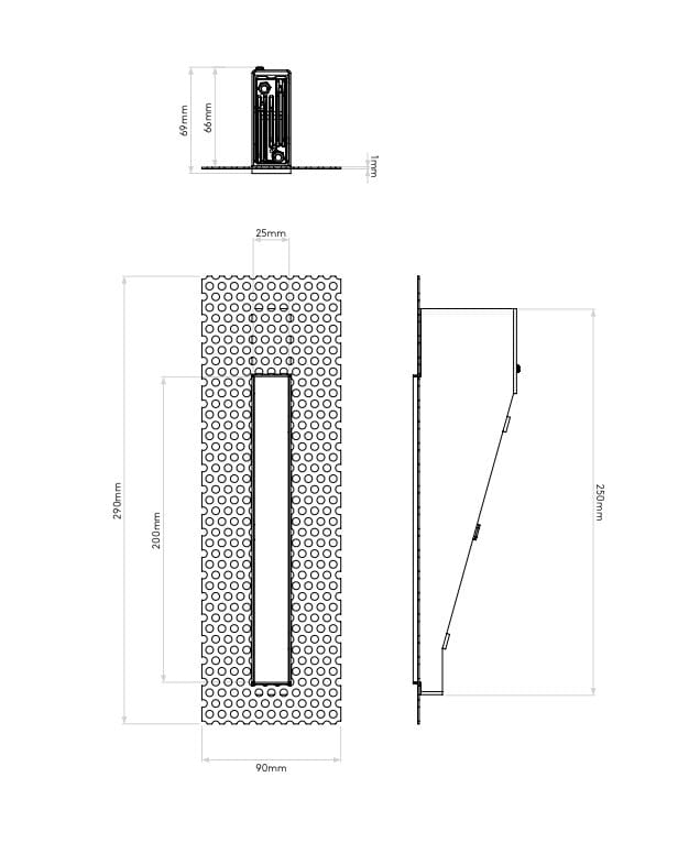 BORGO TRIMLESS 200 LED Wall-mounted steel steplight By Astro Lighting