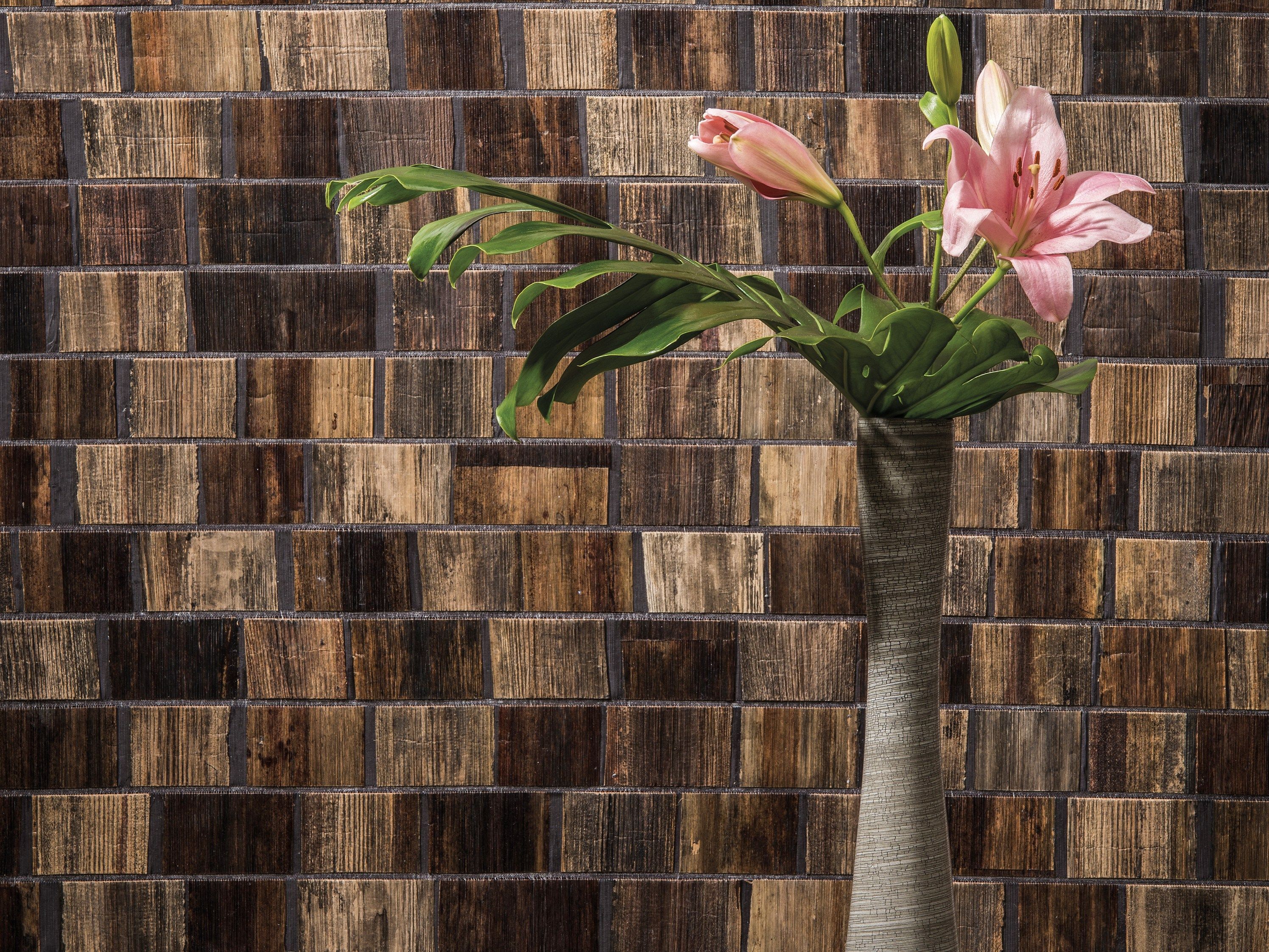 BORNEO LARGE BAKBAK Natural fibre wallpaper By Omexco