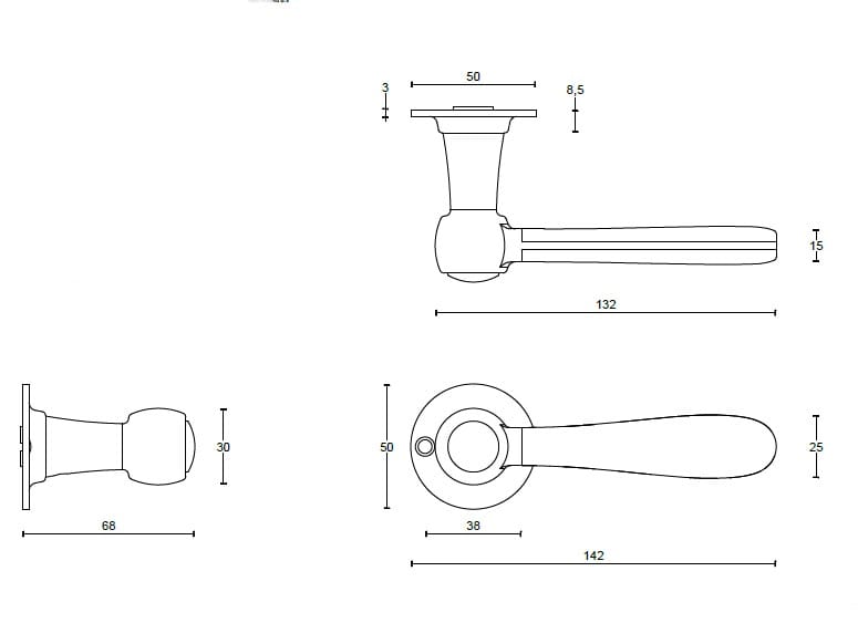 BOSCO - LZ100-G Tirador de puerta con roseta By Formani | design Lázaro ...