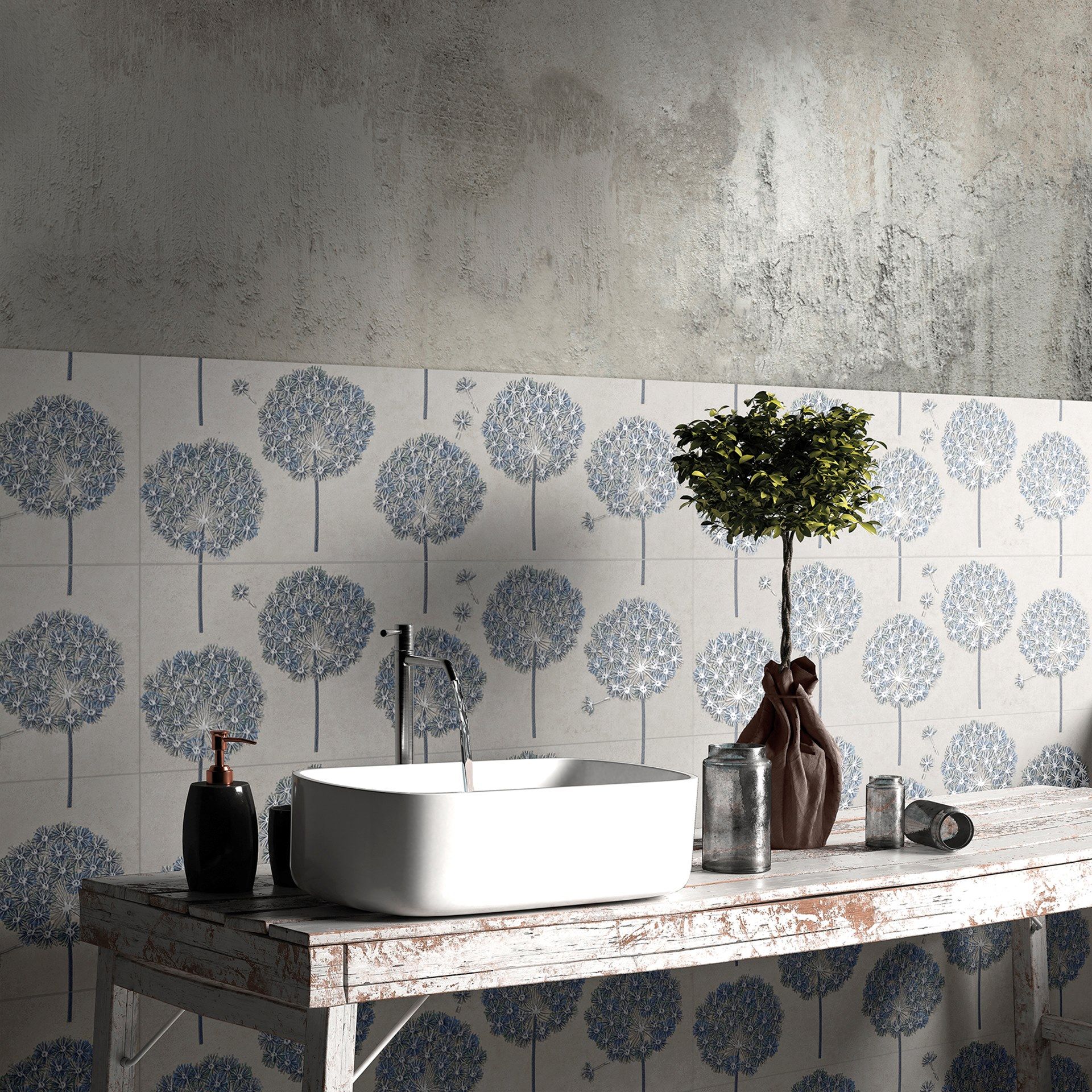 BOSTON ICE Rivestimento in gres porcellanato effetto cemento By MARINER