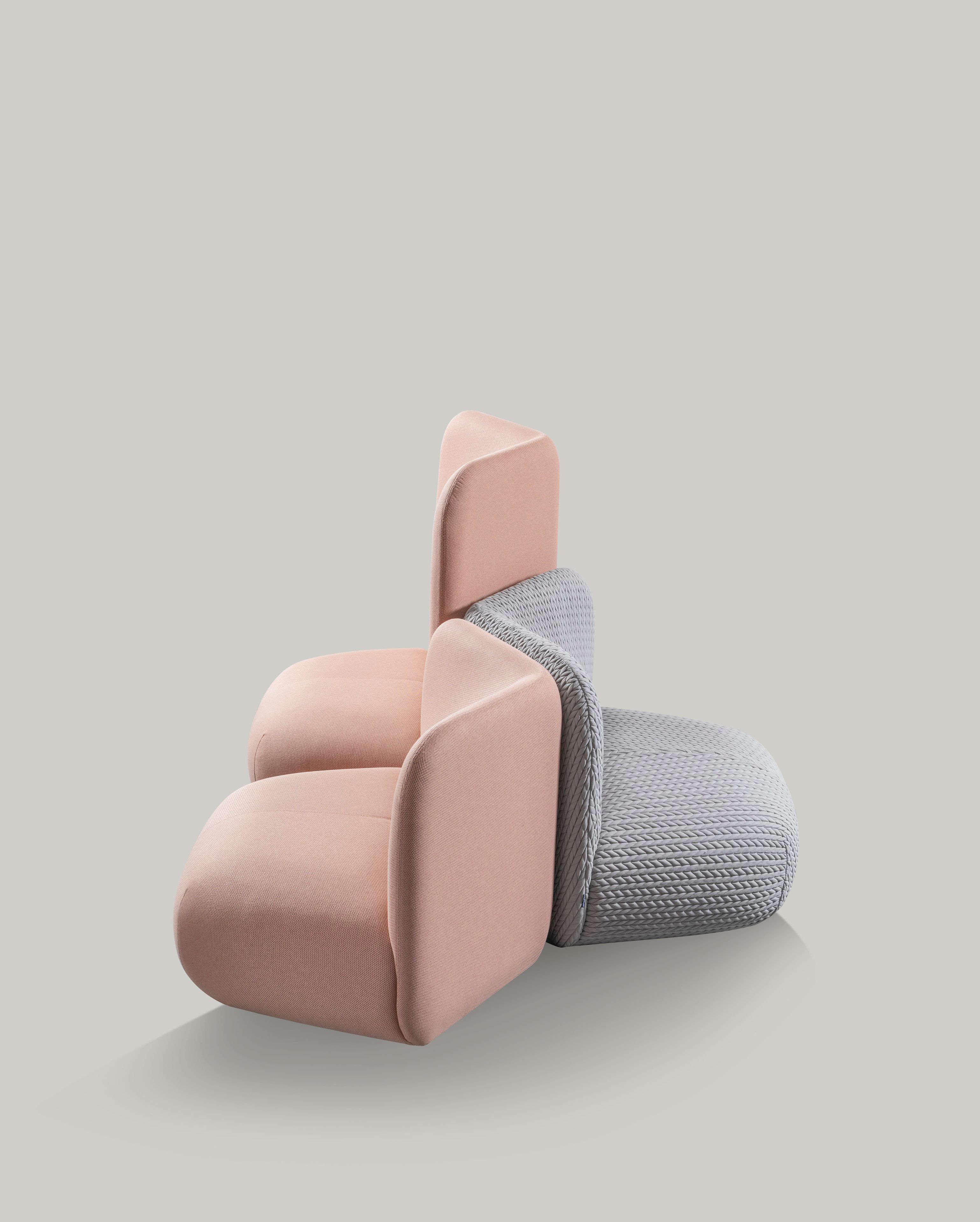 BOTERA Upholstered fabric armchair By Miniforms | design E-ggs