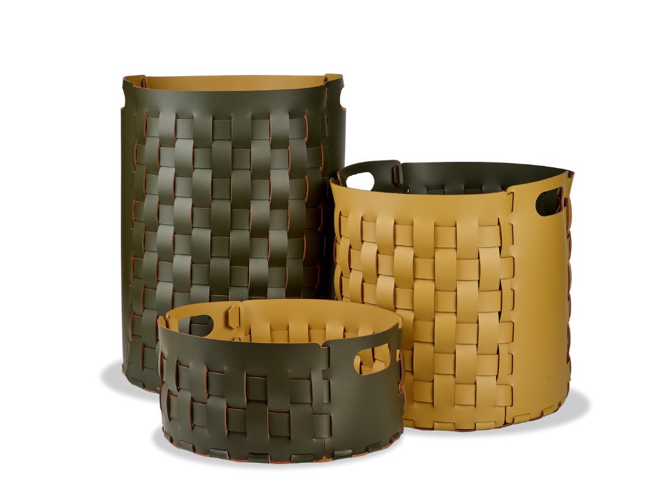 BOTTEGA Leather laundry container By ADJ | design Ekaterina Borovkova
