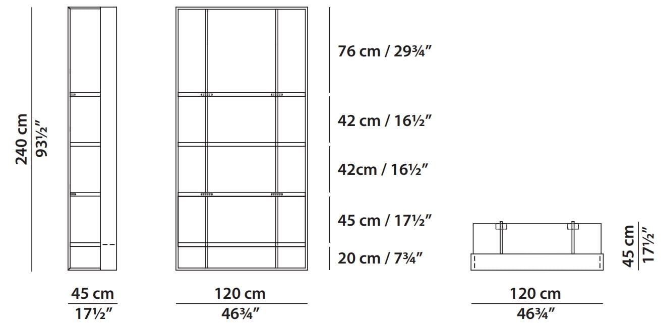 BOURGEOIS | Bookcase By BAXTER design Matteo Thun, Antonio Rodriguez