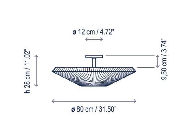 SIAM 80 Ceiling lamp By Bover | design Joana Bover