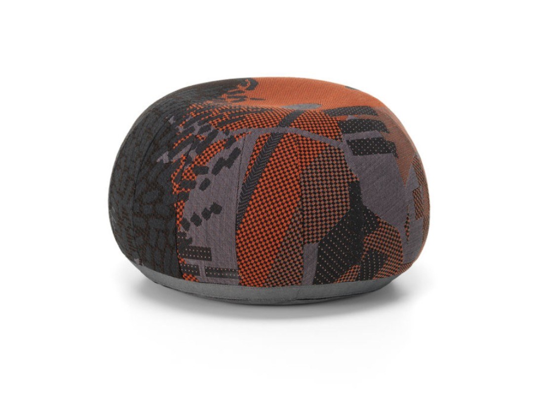 Round fabric pouf BOVIST By Vitra design Hella Jongerius