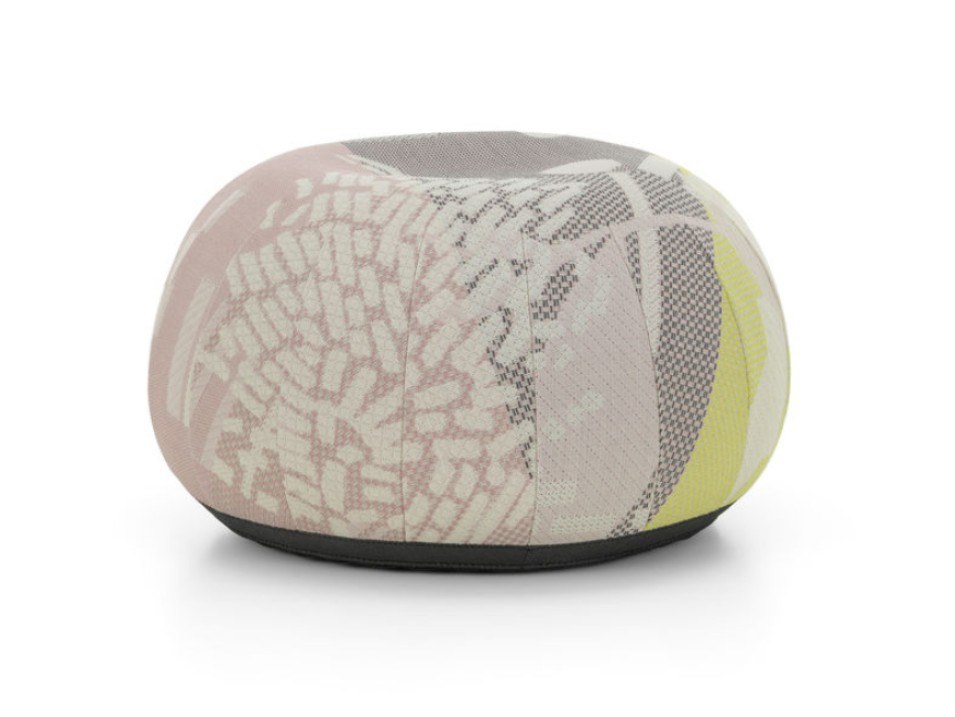 Round fabric pouf BOVIST By Vitra design Hella Jongerius