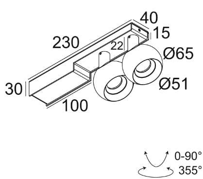 BOWIE ON | 射灯 射灯 By Delta Light