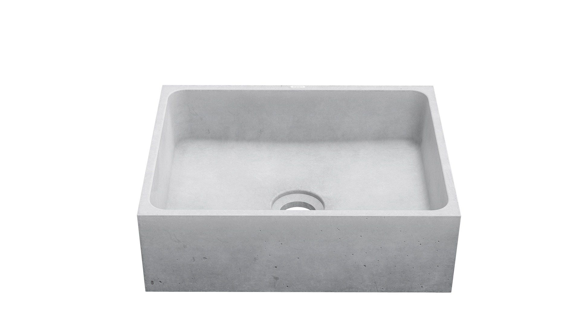 Countertop rectangular concrete handrinse basin BOX MINI By Gravelli ...