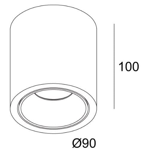 BOXY R | Spot d’extérieur Spot LED pour plafond en métal By Delta Light