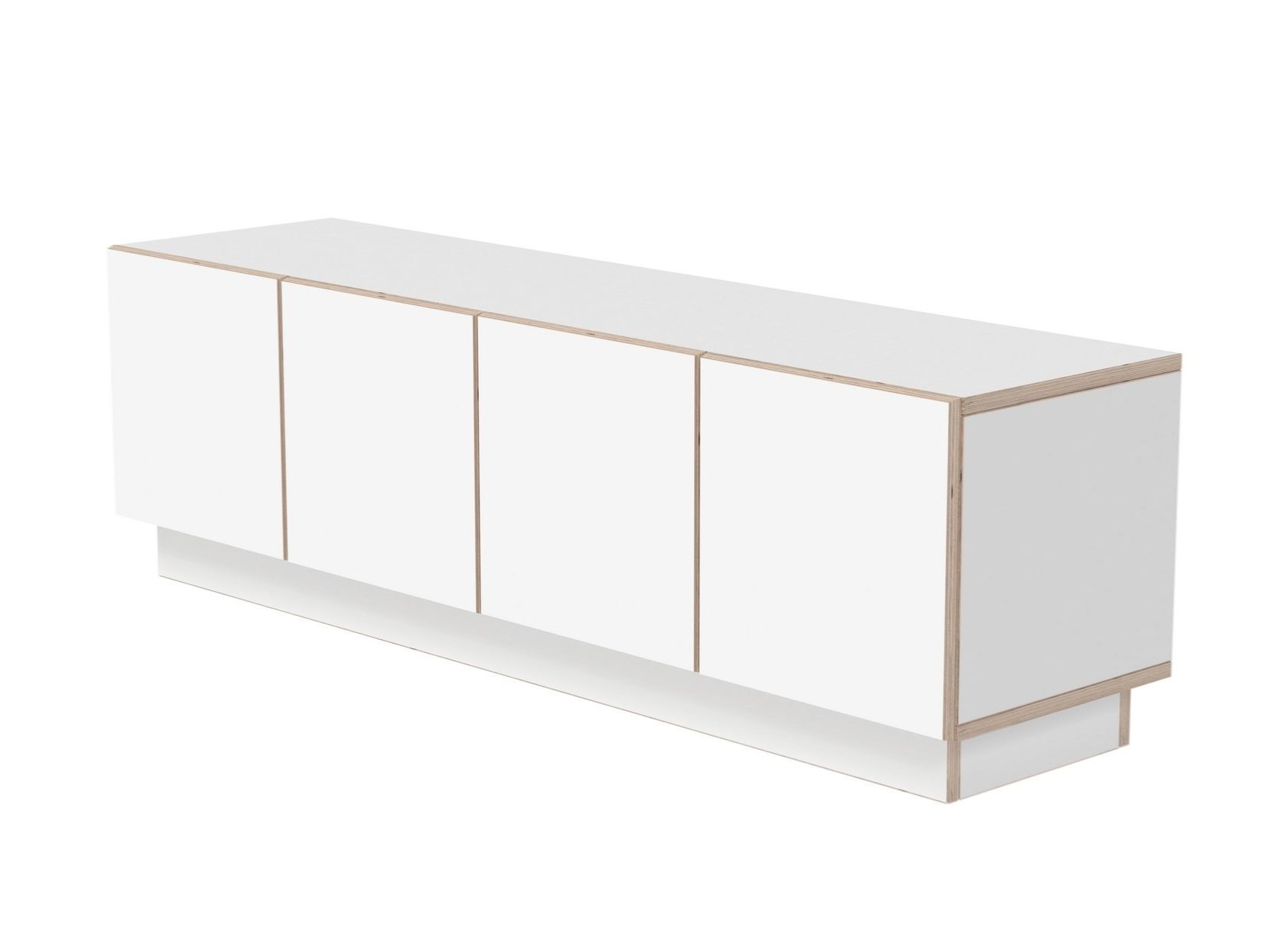 BOXY Multi-layer wood TV cabinet with doors By Radis | design Raul Abner