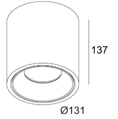 BOXY XL R Faretto a LED a soffitto By DeltaLight