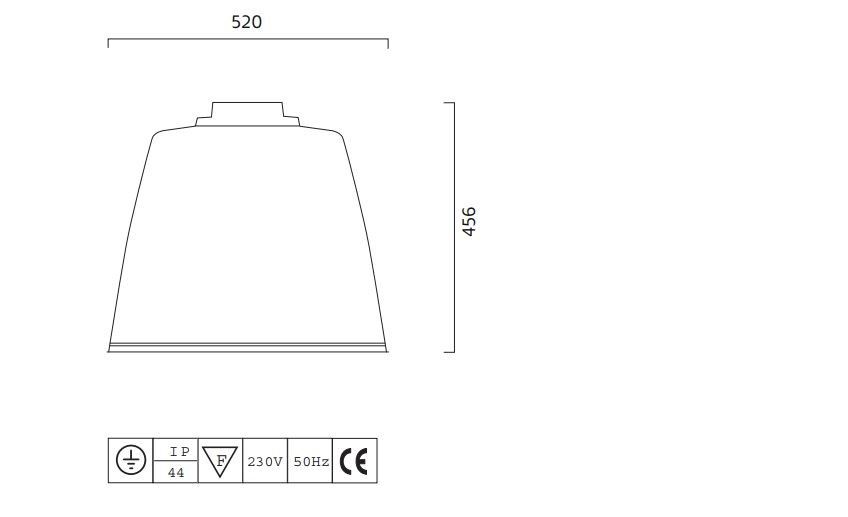 BRASS LED metal street lamp on pole By Zero