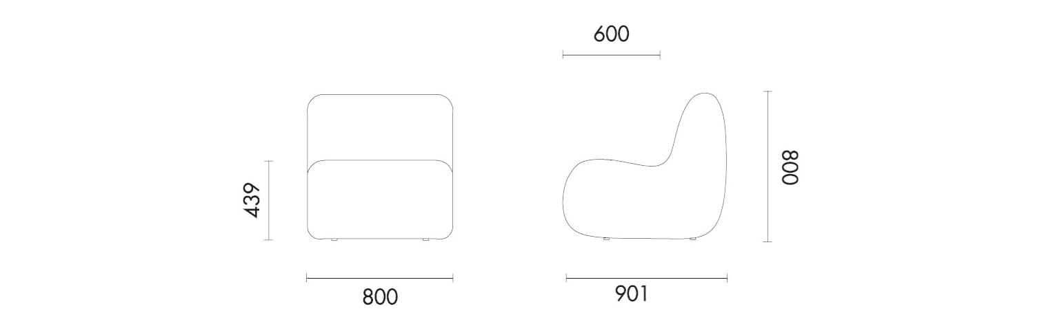 BREAD Fabric armchair By grado design