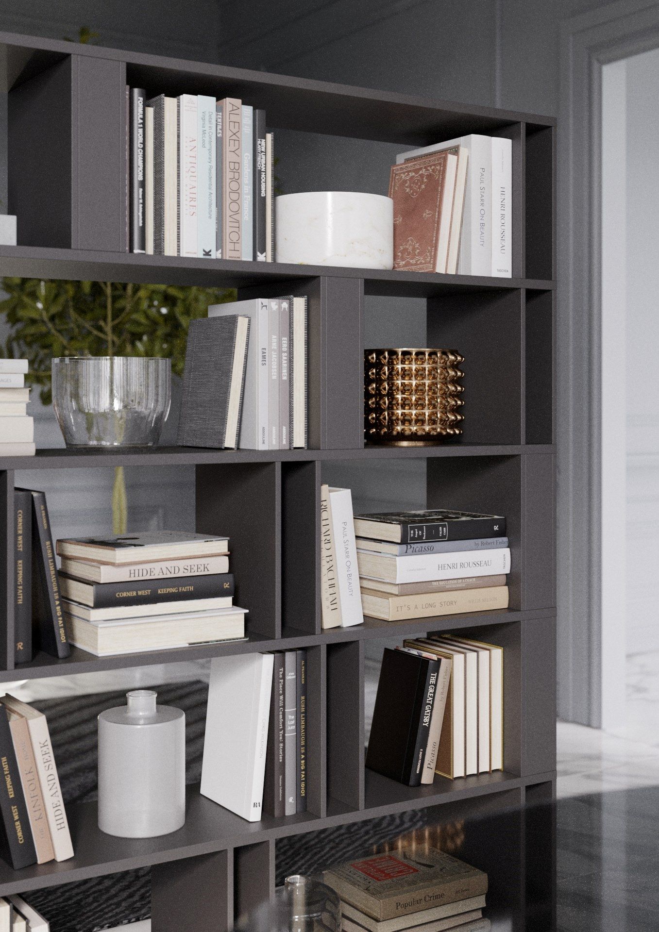 Open double-sided wooden bookcase BRERA By Emmebi