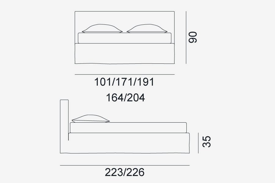 BRICK 80 | Double bed By Gervasoni design Paola Navone