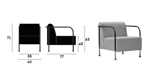 Leather armchair with armrests BRIDGE 817 Bridge Collection By Capdell design Vicente Soto