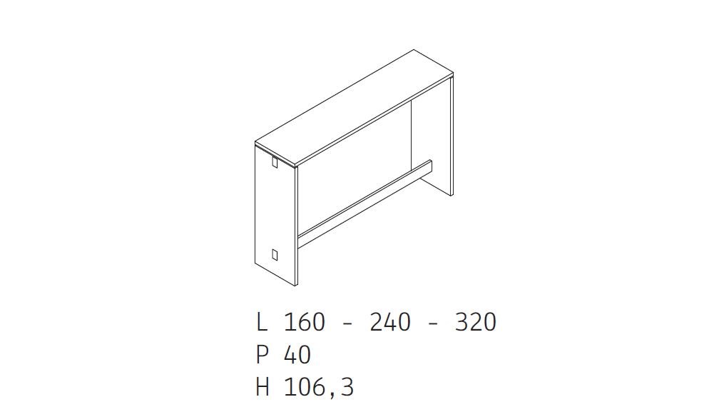 BRIDGE | High meeting table Bridge Collection By Citterio