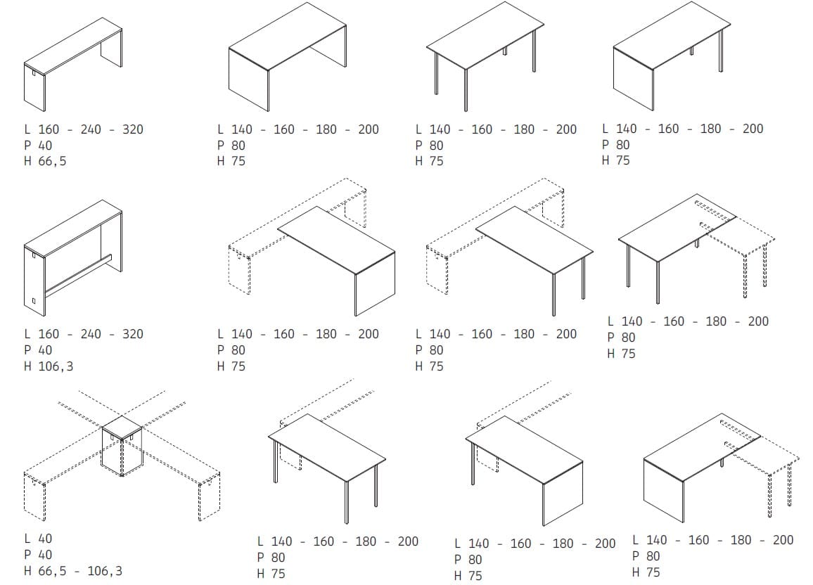 BRIDGE | L-shaped office desk Bridge Collection By Citterio design ...