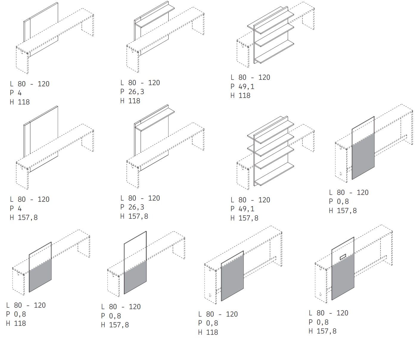 BRIDGE | Office reception desk By Citterio