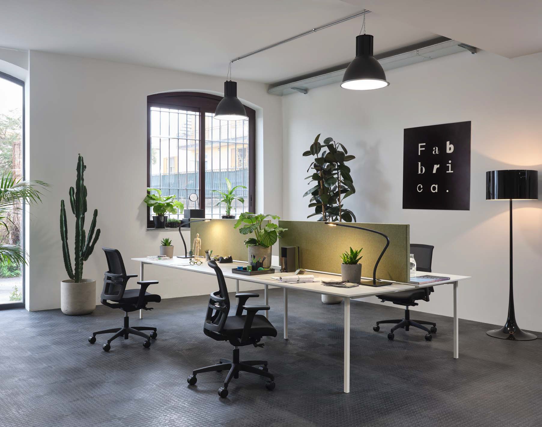 BRIDGE | Office desk with sound absorbing screens Bridge Collection By ...