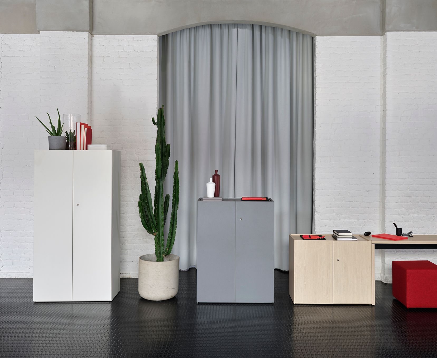 BRIDGE | Tall office storage unit Bridge Collection By Citterio