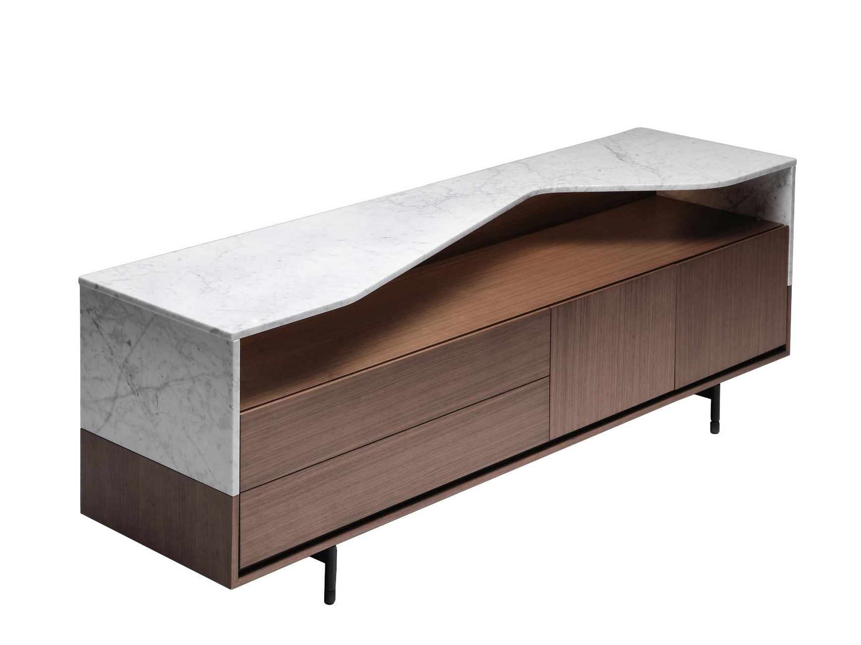 Walnut sideboard BRIGHT By ENNE design Marconato & Zappa Architetti ...